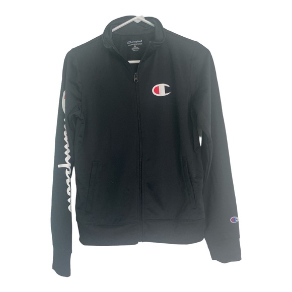 Champion | Jackets & Coats | Newwtags Black Champion Zip Up Track ...